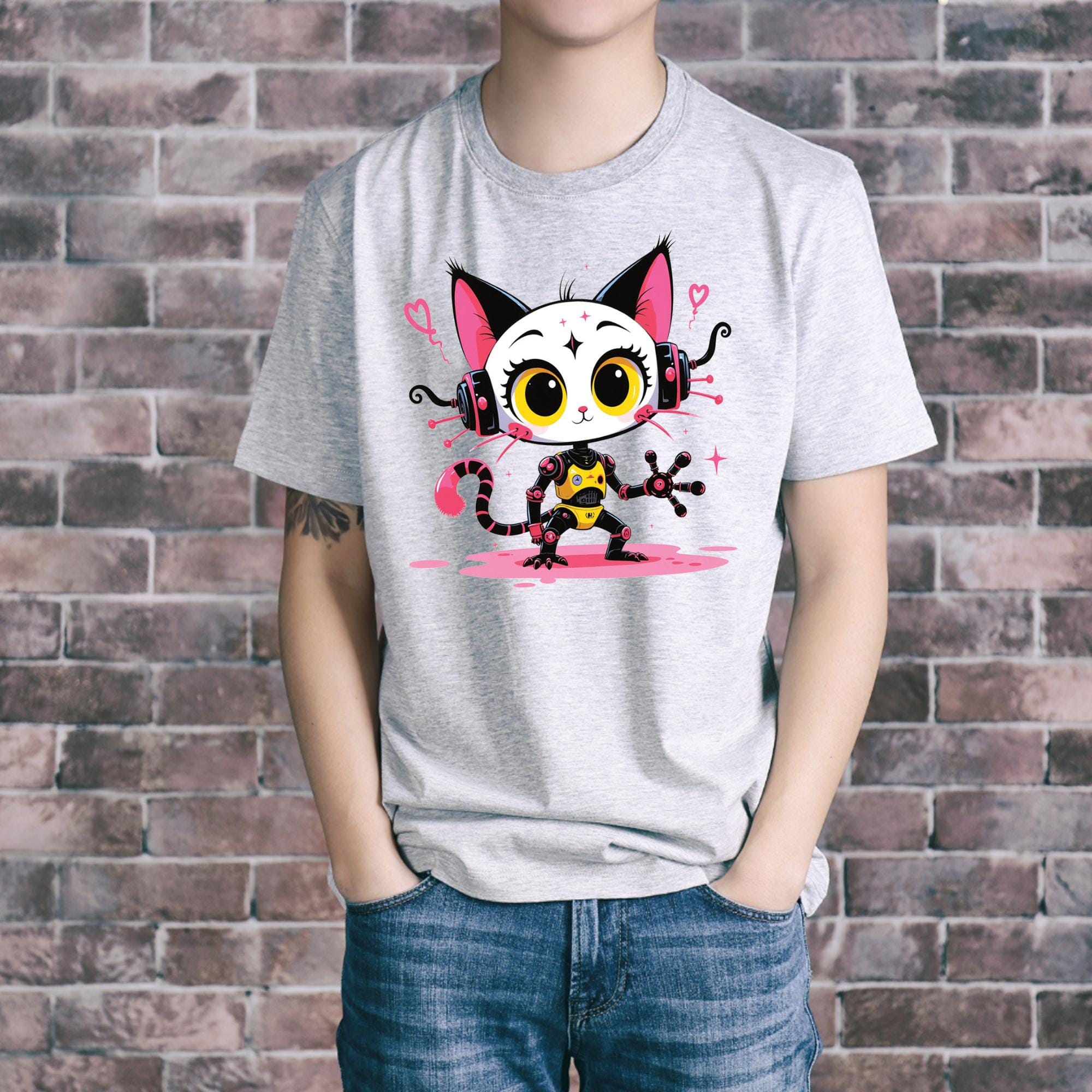 Cyber Cat PNG & SVG, Cute Robot Kitten Digital File for Cricut ...