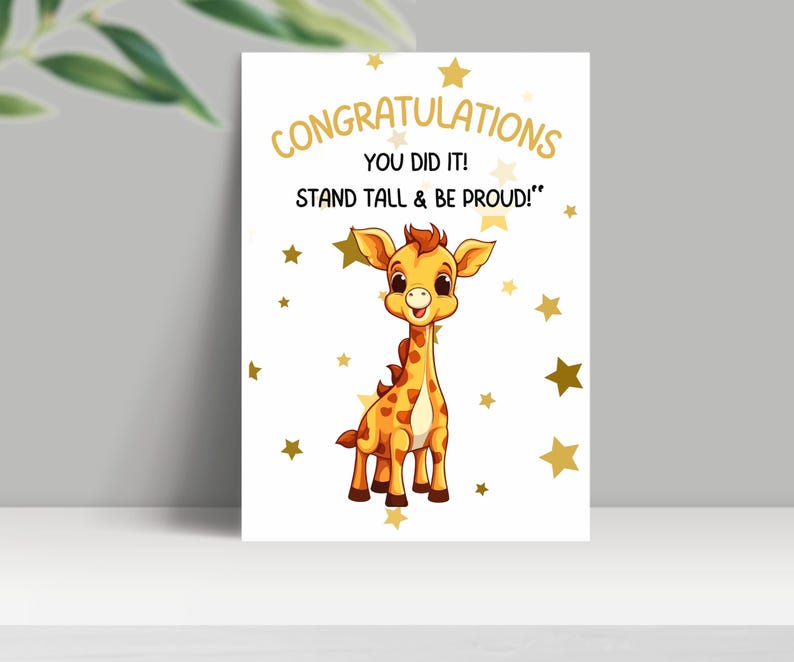 Printable Congratulations Card, Well Done Message, You Did It - Stand ...