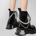Combat Boots Women Chain Platform Heel Combat Boots Military - Etsy