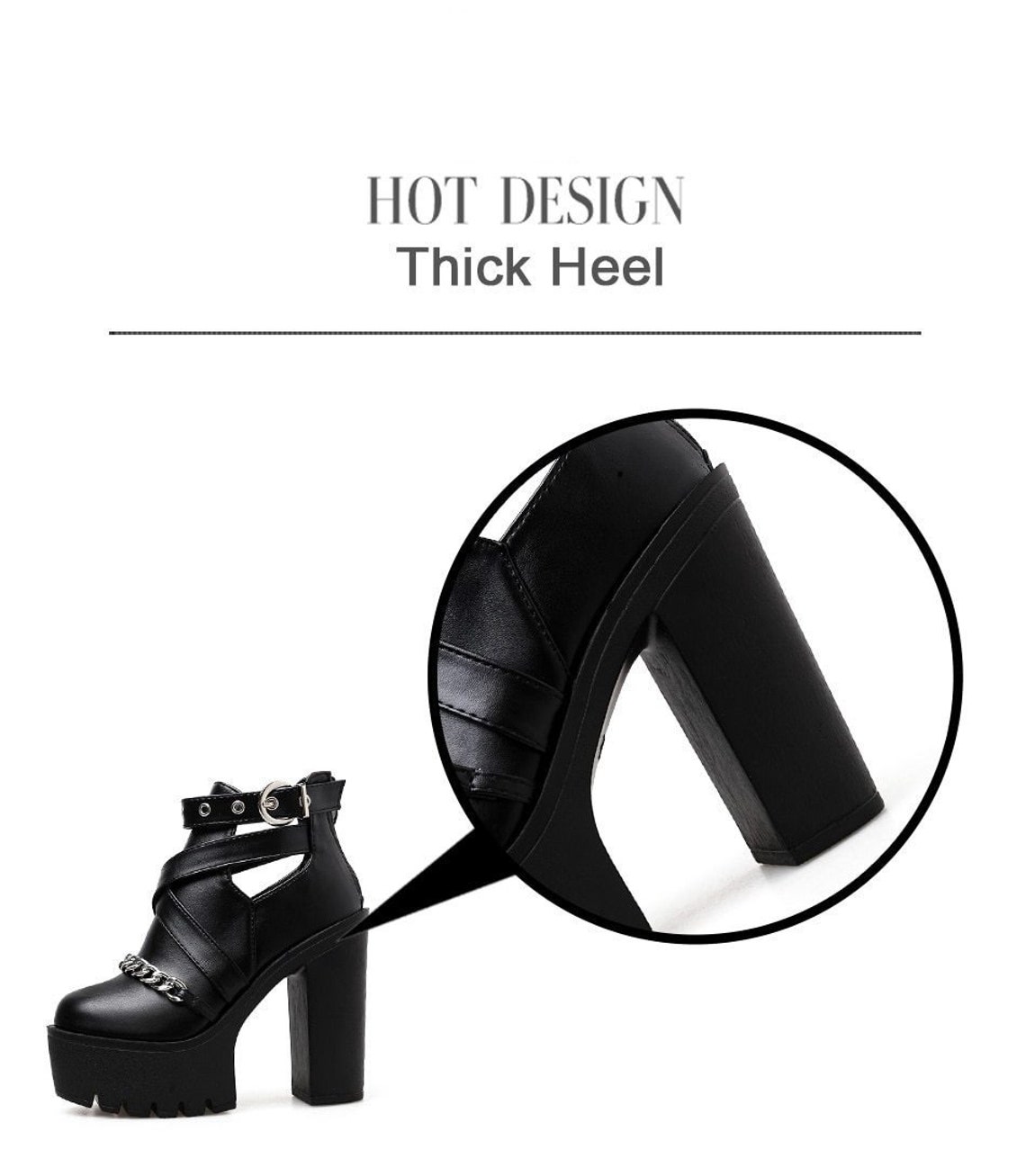 Women's High Heels Biker Boot Motorcycle Boot Platform | Etsy