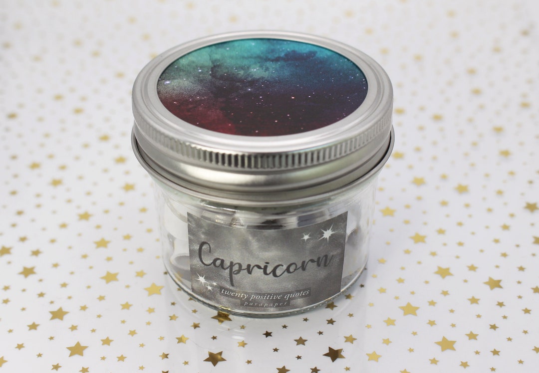 Capricorn Quote Jar - Positive Messages, Zodiac Birthday Gifts, 20 ...