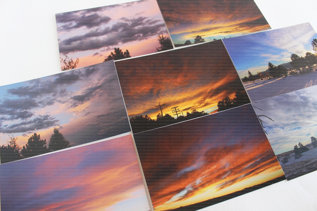 Colorado Sunset Postcard Set - 8 Pack 6"x4" | Sky | Stationery ...