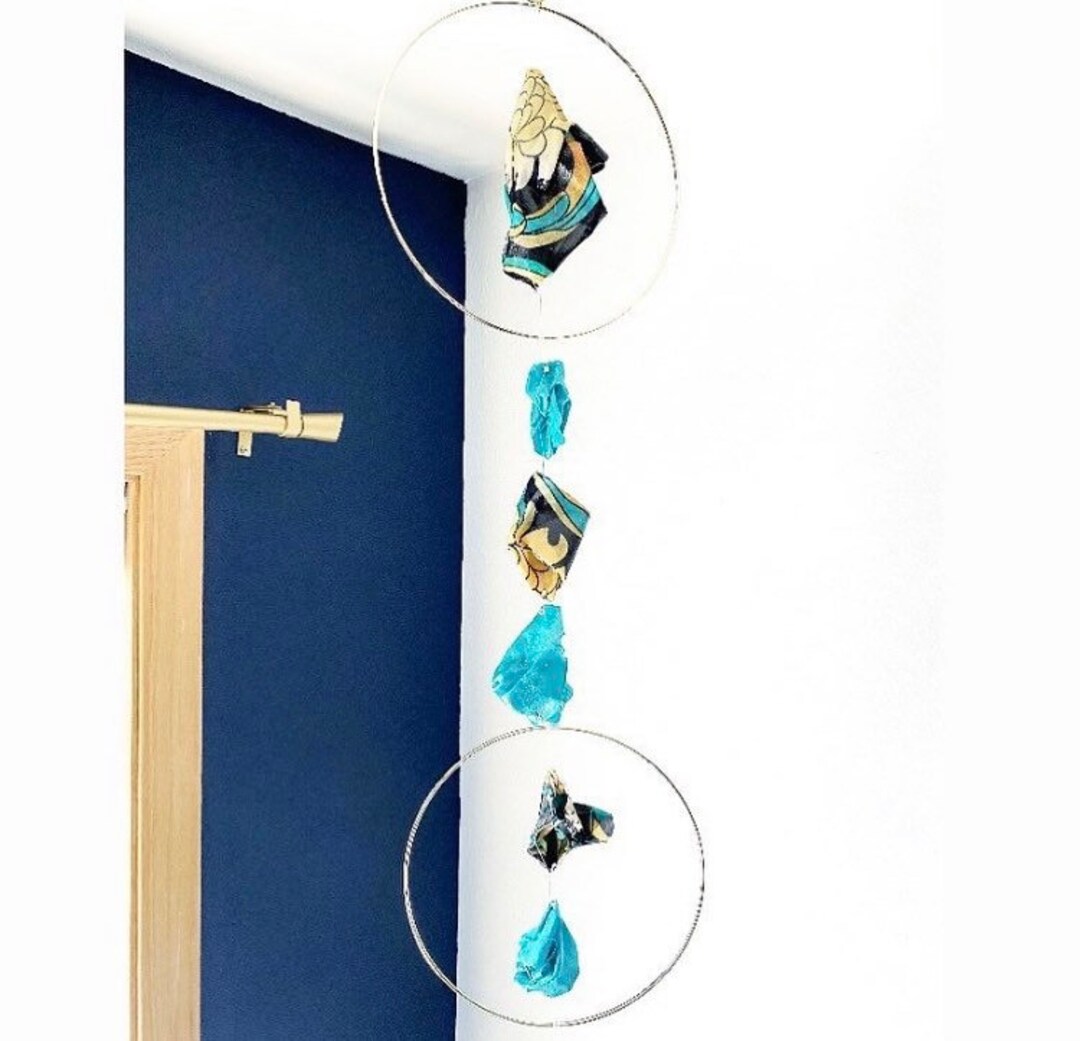 Floating Fabric Puffs Hanging Accent: Art Nouveau Print - Etsy