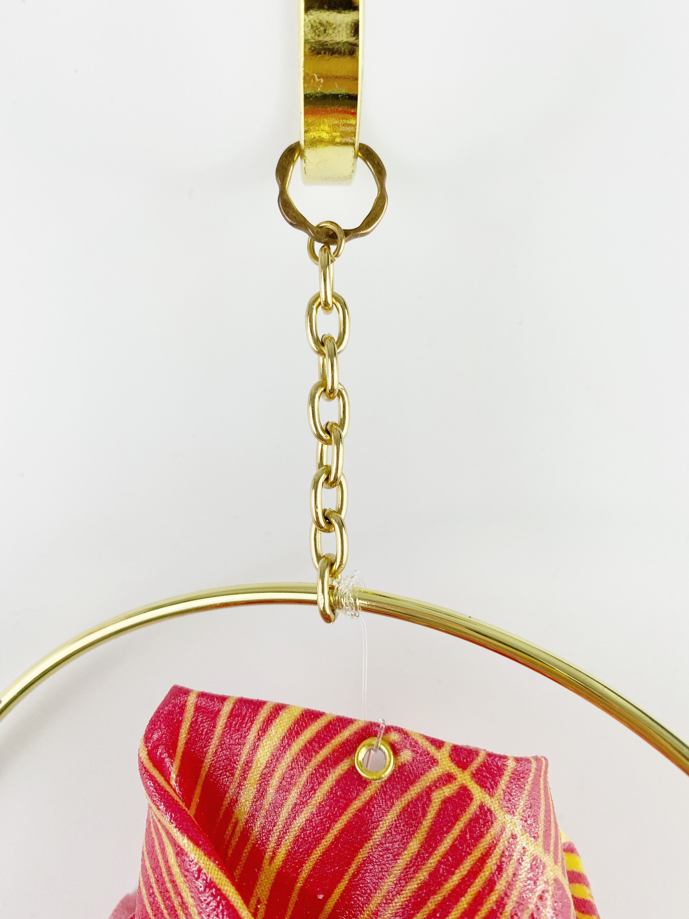 Resin Small Floating Fabric Puffs Hanging Accent ornament gold Leaves ...