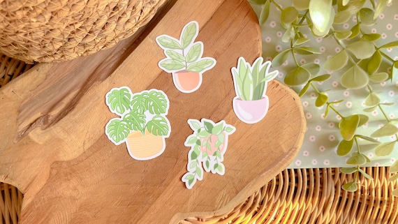 Plants Are Friends Sticker Set Set of 4 | Etsy