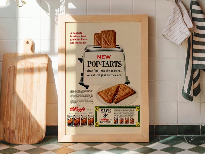 Vintage Pop-tarts Ad Print: Retro Kitchen Wall Art (digital Download ...