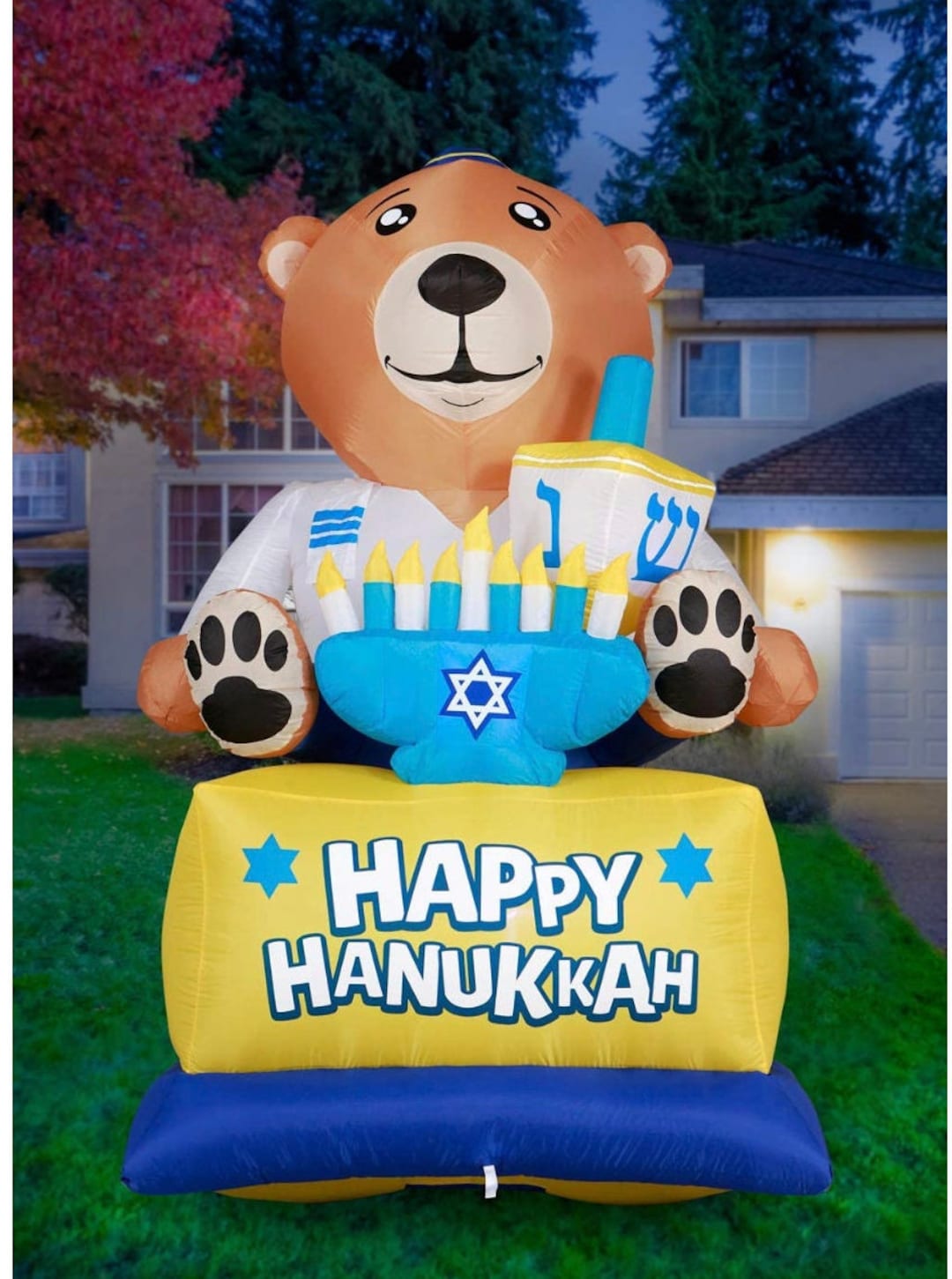 Flash Sale Hanukkah Bear Yard Inflatable 8 Ft Tall Hanukkah - Etsy