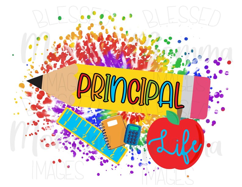 Principal Life Png, Principal Png, School Png, Tie Dye School Png - Etsy