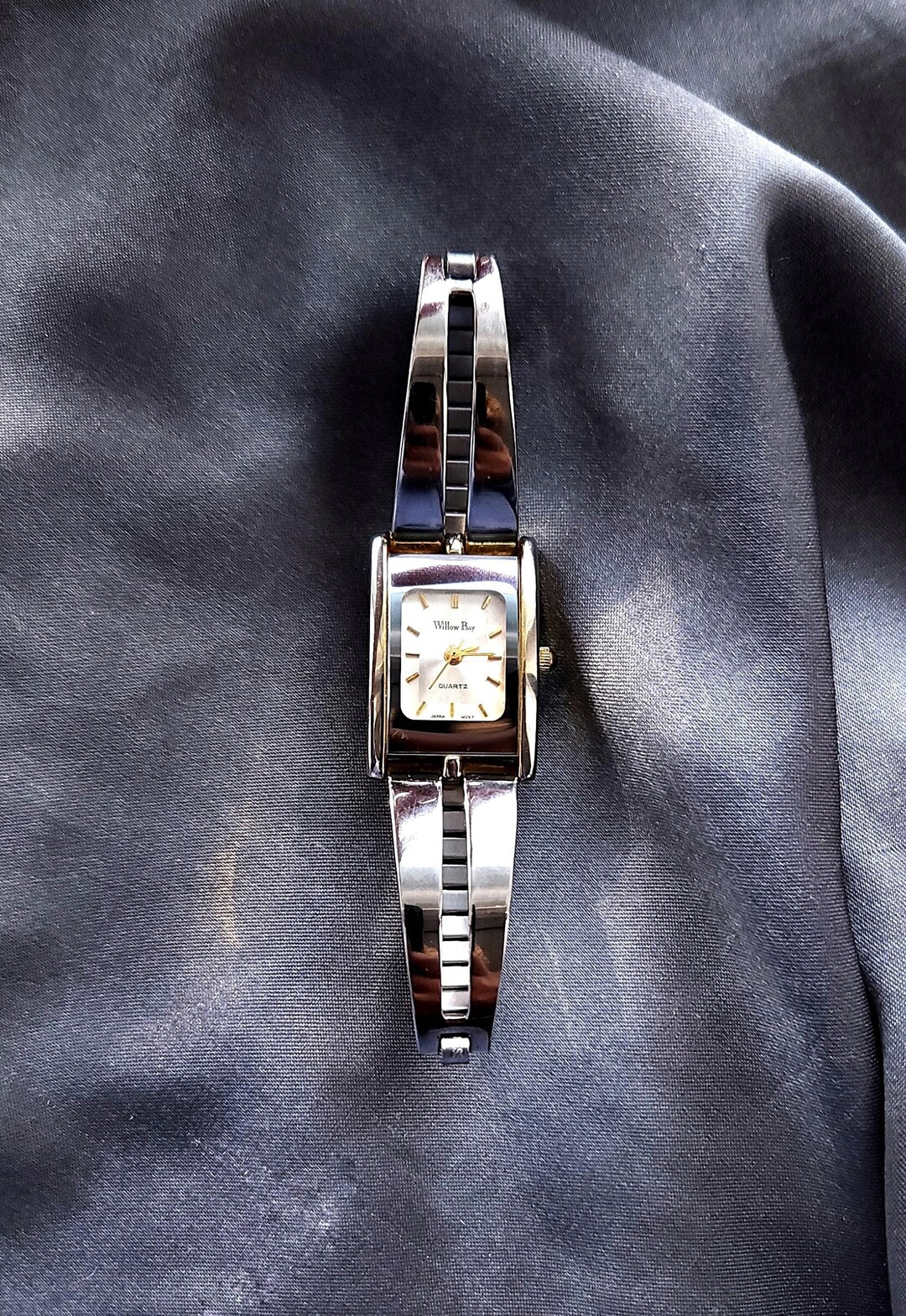 Retro Silver and Gold Wristwatch, Unisex Vintage Analog Watch, Y2k ...