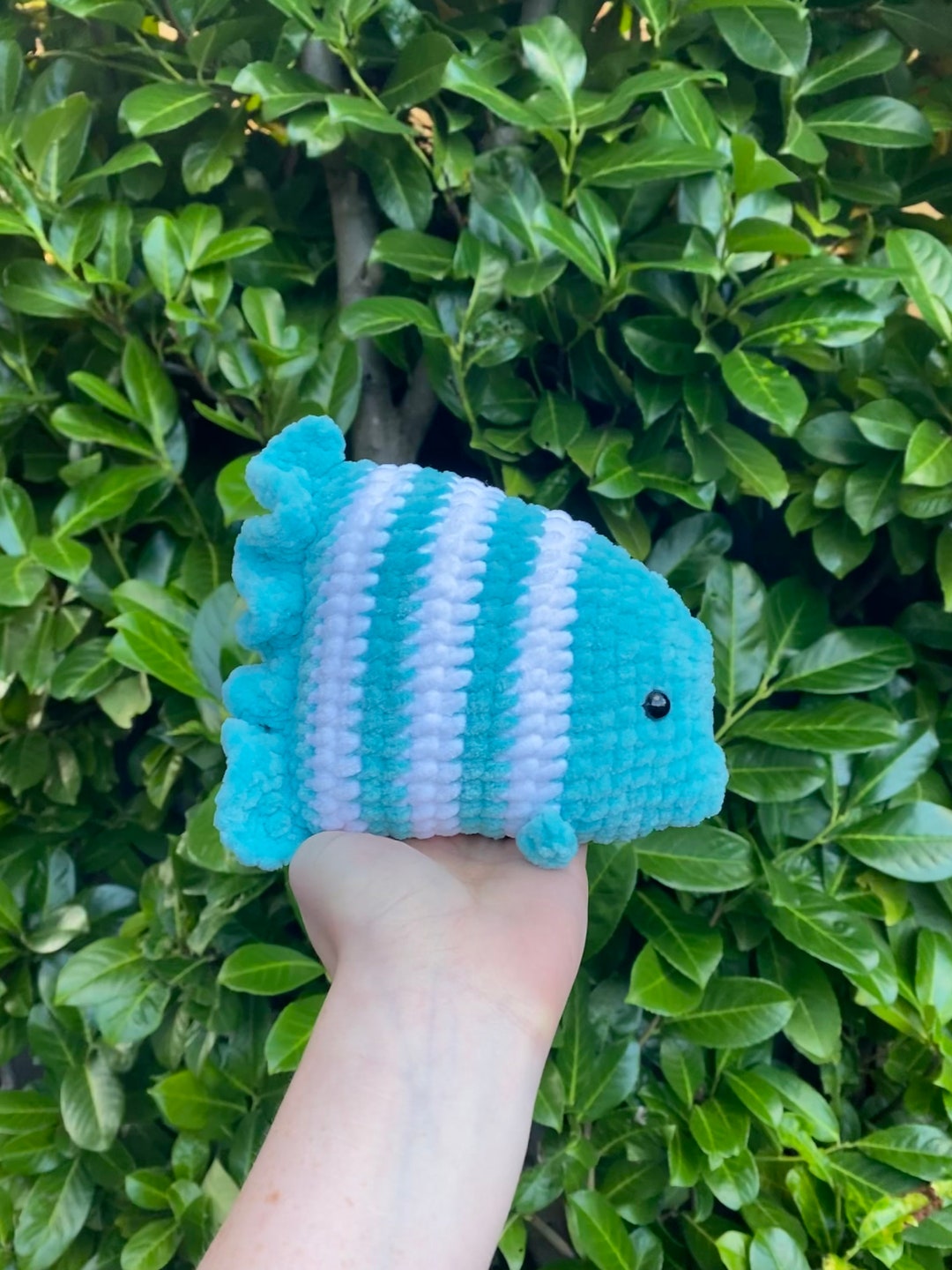 Crochet Fish Plushie: Blue and White, Animal, Amigurumi, Handmade, Soft ...