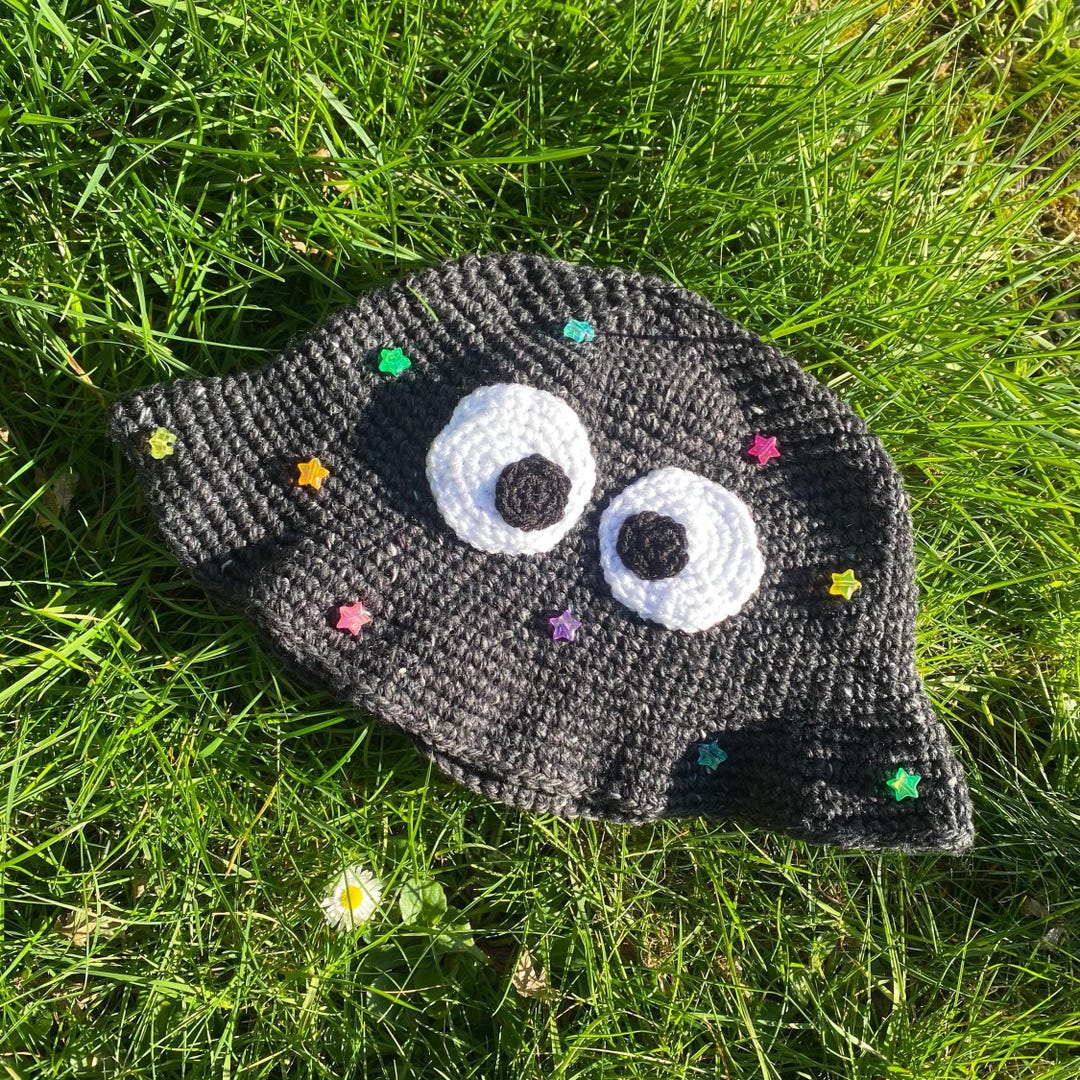 Crochet Soot Sprite Bucket Hat: Studio Ghibli, Spirited Away, Handmade ...
