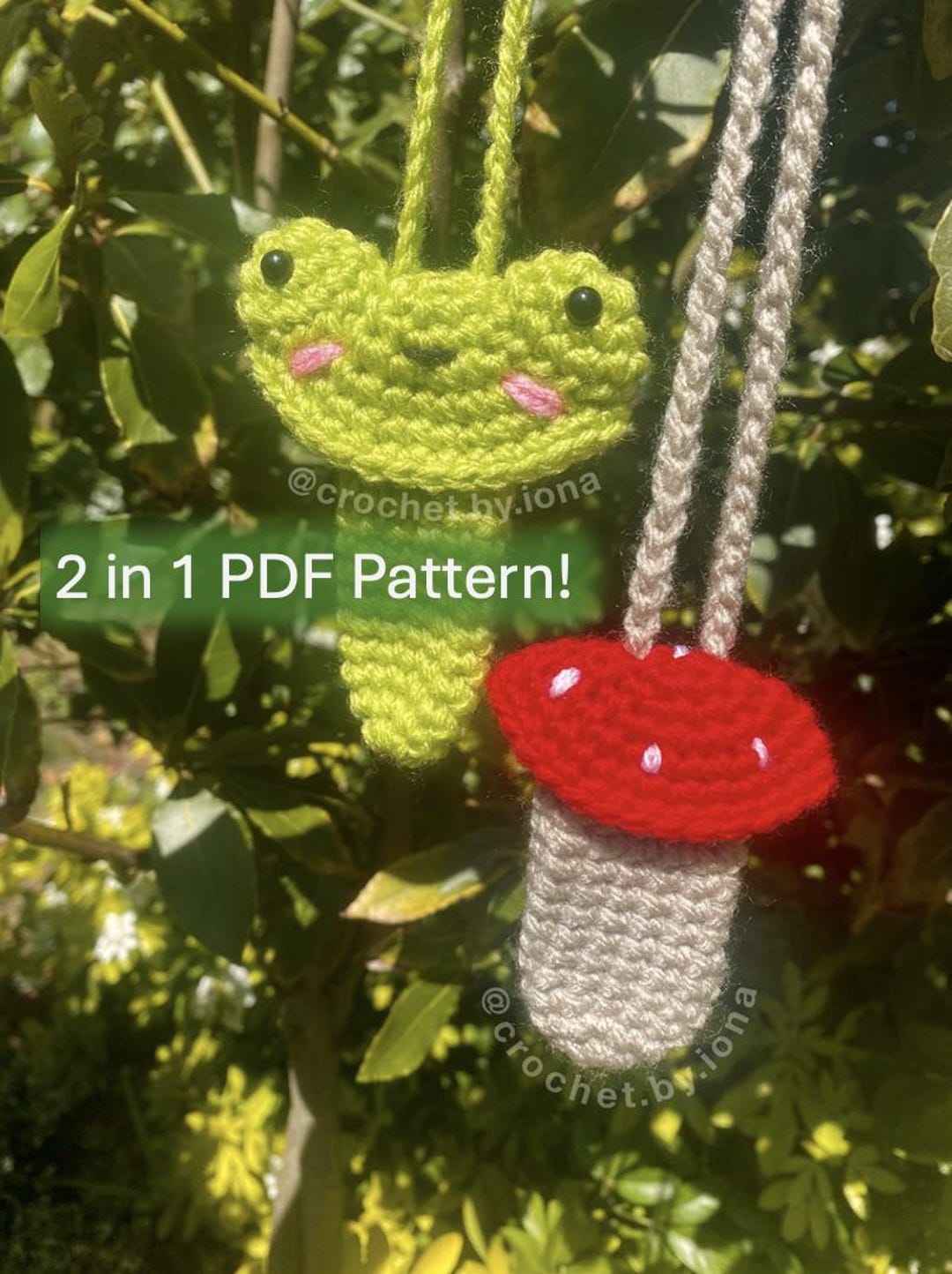 Beginner Crochet Frog and Mushroom Lighter/lip Balm Holder Pattern (PDF ...