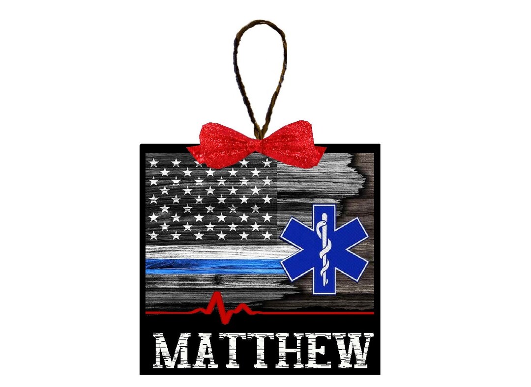 Personalized Gifts | Christmas Tree Ornament | EMT | EMS | Paramedic ...
