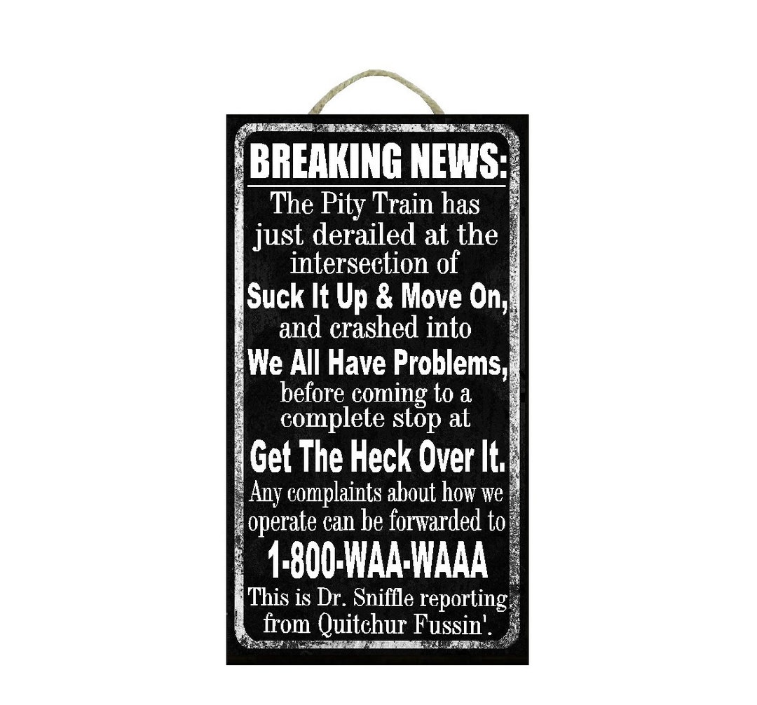 Funny Gifts Breaking News Pity Train Derailed Retro Rustic - Etsy