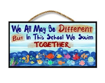 We May All Be Different but in This School We Swim Together - Etsy