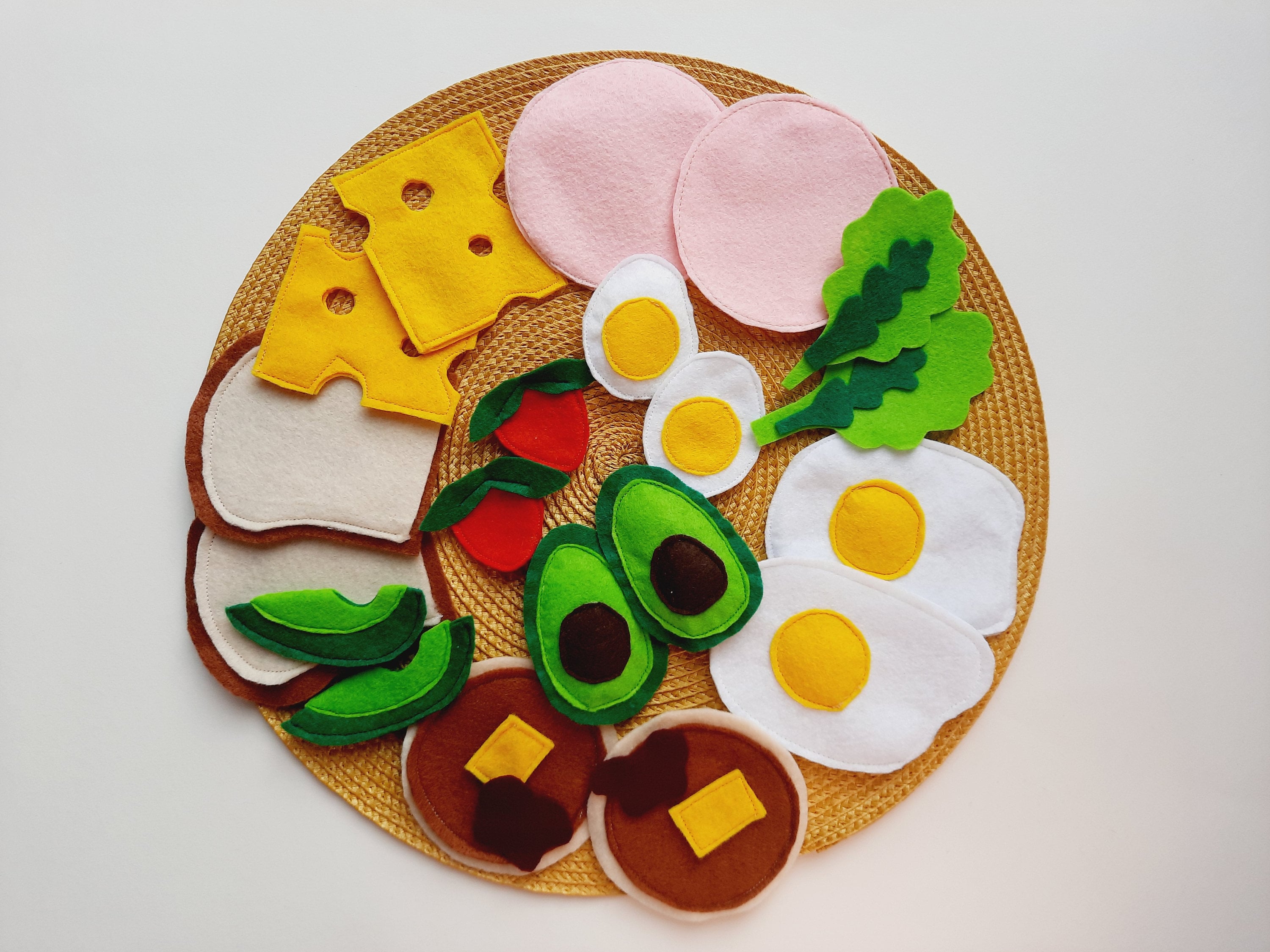 Felt Food Breakfast, Play Food Set, Felt Sandwich, Felt Pancake Set ...