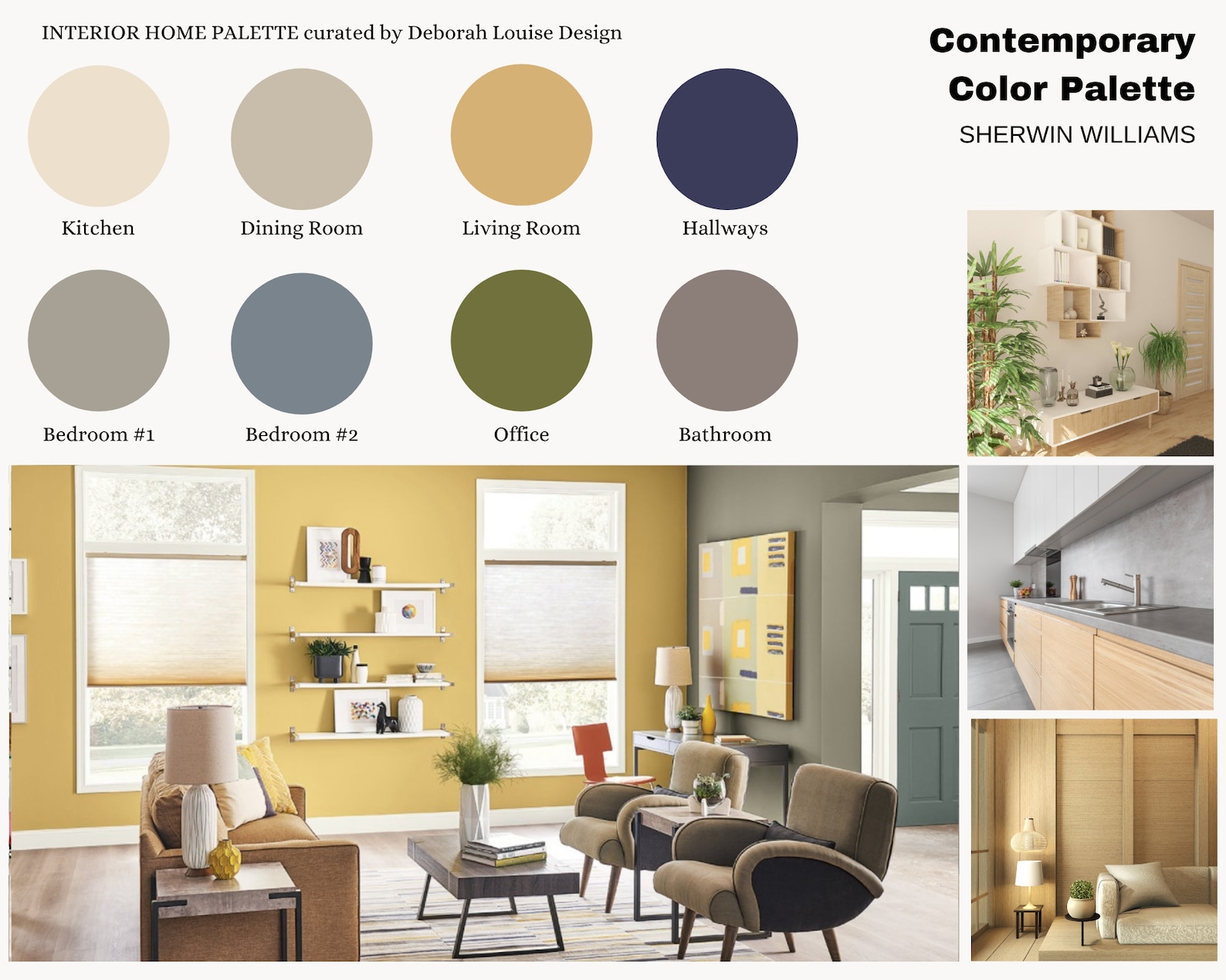 Contemporary Paint Color Scheme | Prepackaged Professional Interior ...