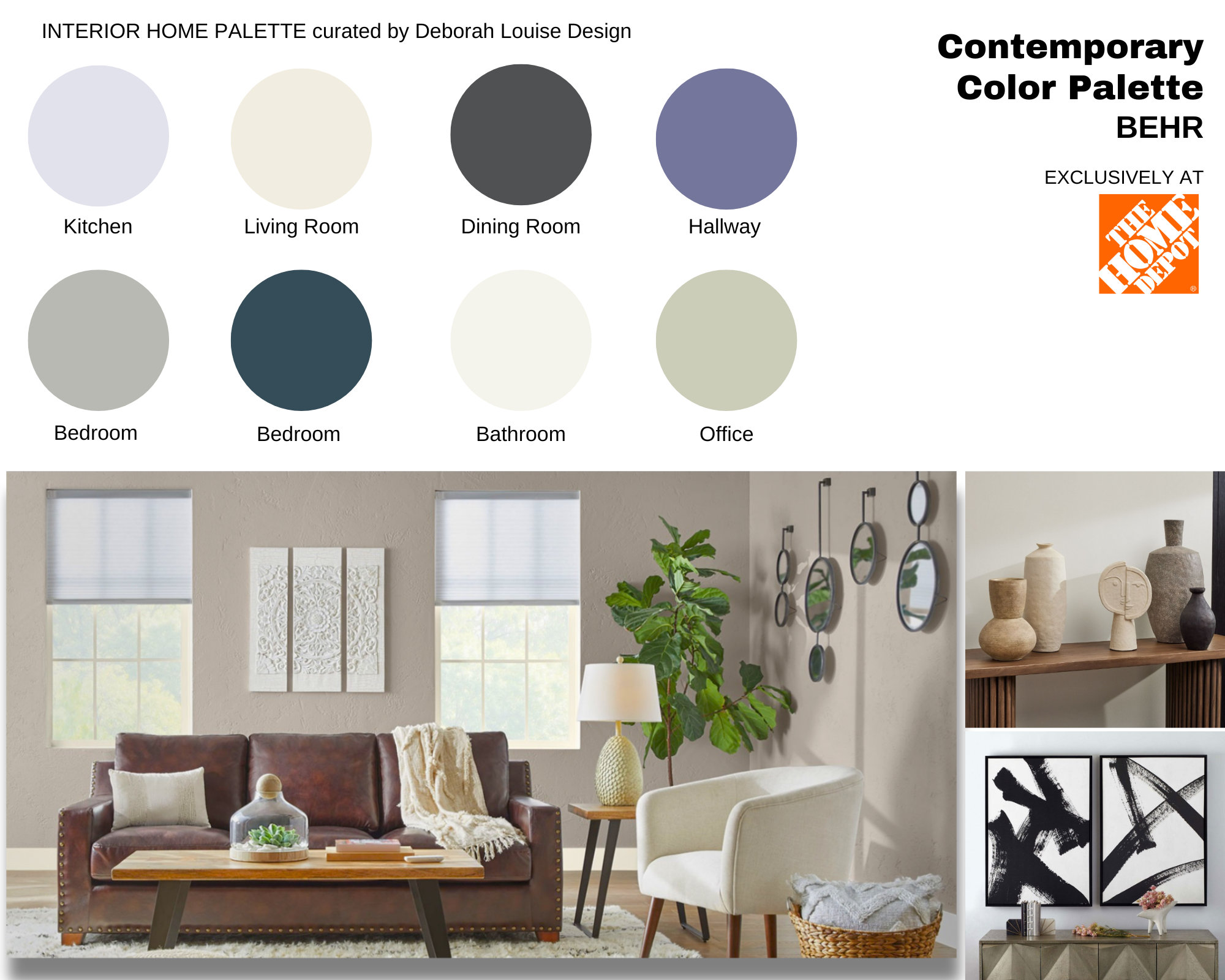 Contemporary Behr Paint Color Scheme | Prepackaged Professional ...