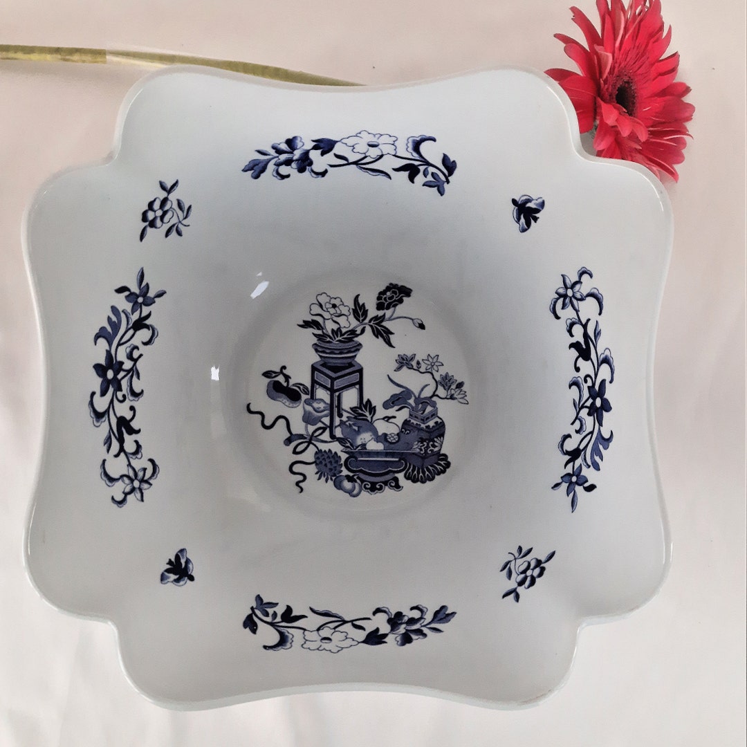 Spode "blue Bowpot" Salad Bowl. - Etsy