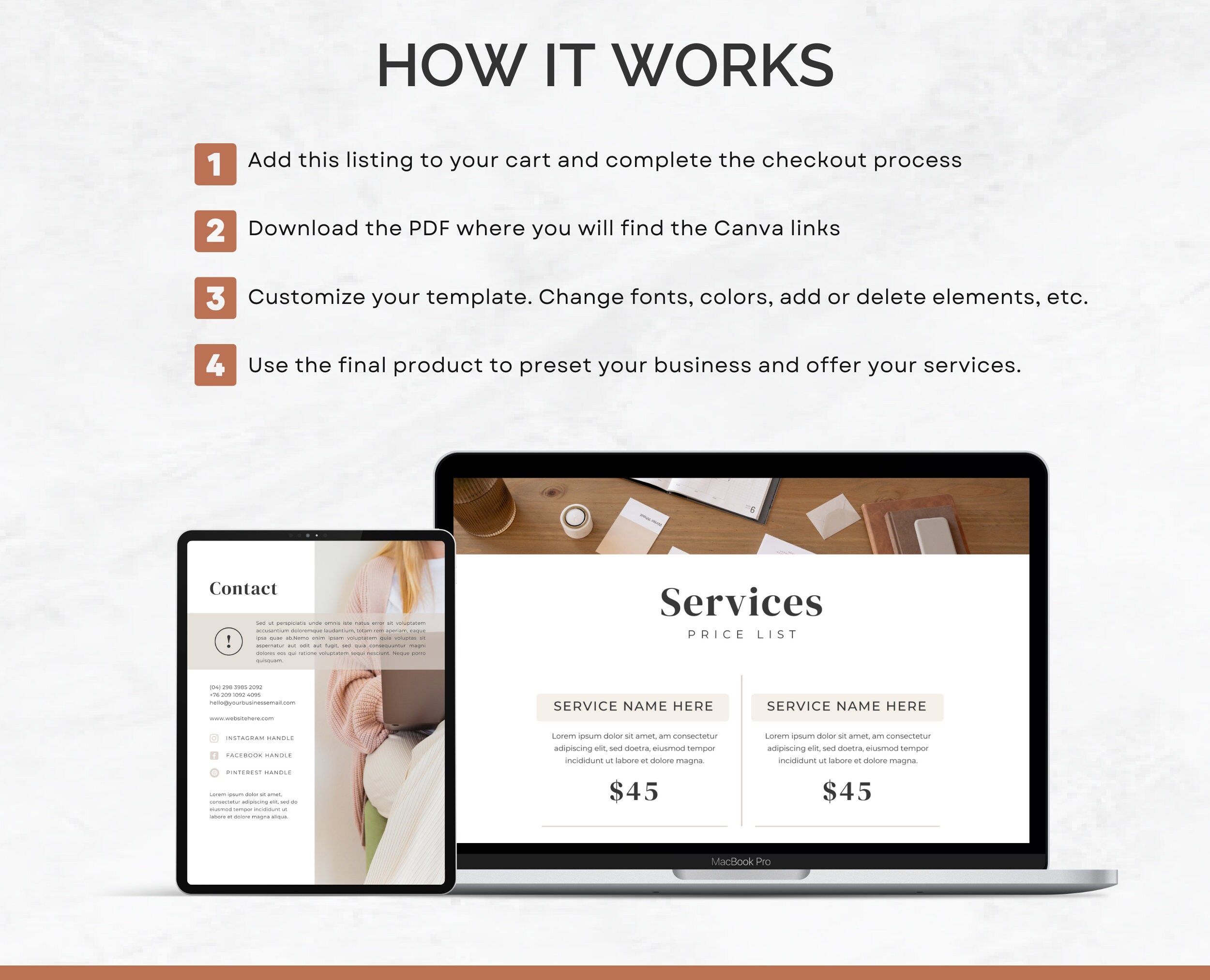 Business Plan Template Canva, Editable Business Plan Printable, Small ...
