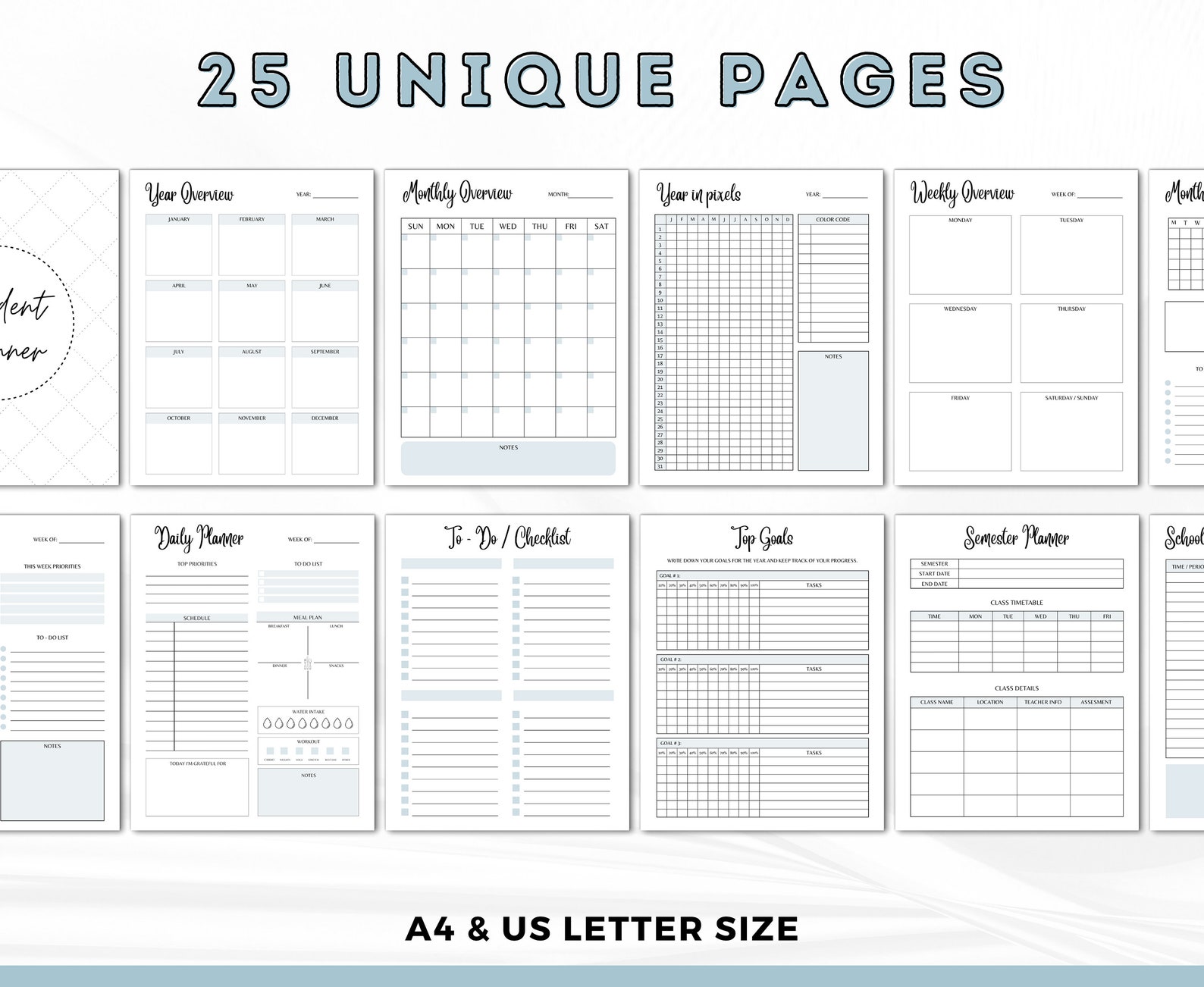 Student Planner Canva Template OK Commercial Use PLR - Etsy