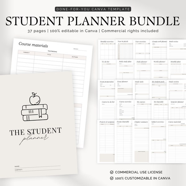 Planner Canva Template - Etsy