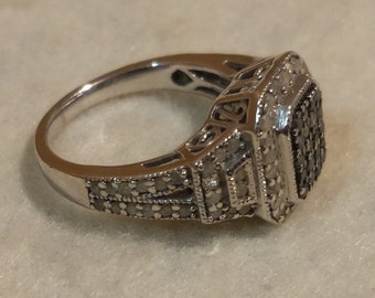 Diamond Chip Ring - Etsy