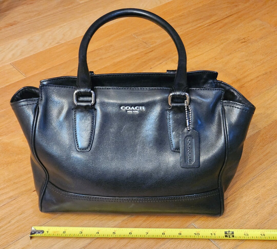 Black Leather Coach Candace Purse. Silver Hardware. 19891 - Etsy