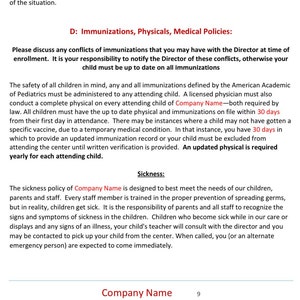 Editable Daycare Parent Handbook (premium Edition) Cover Included ...