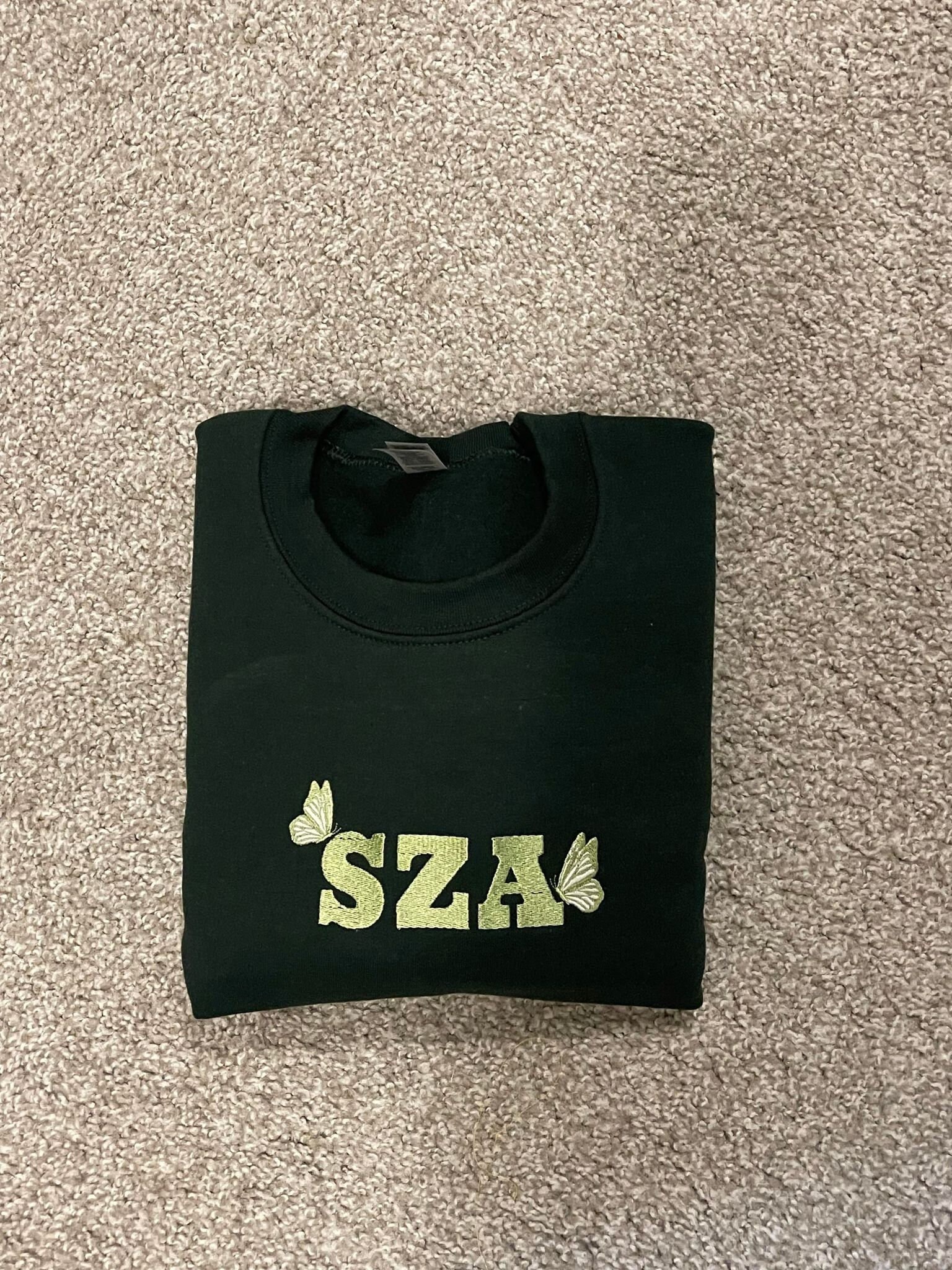 Forest Green SZA Embroidered Crewneck, Choose Your Color Crew!!
