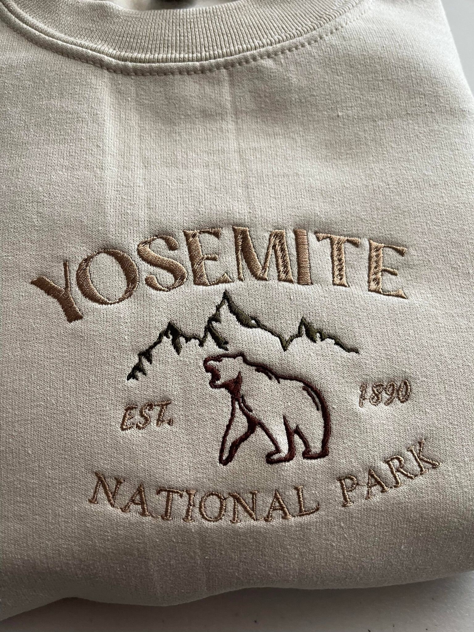 Yosemite Sierra Nevada National Park Embroidered sweater sold by ...