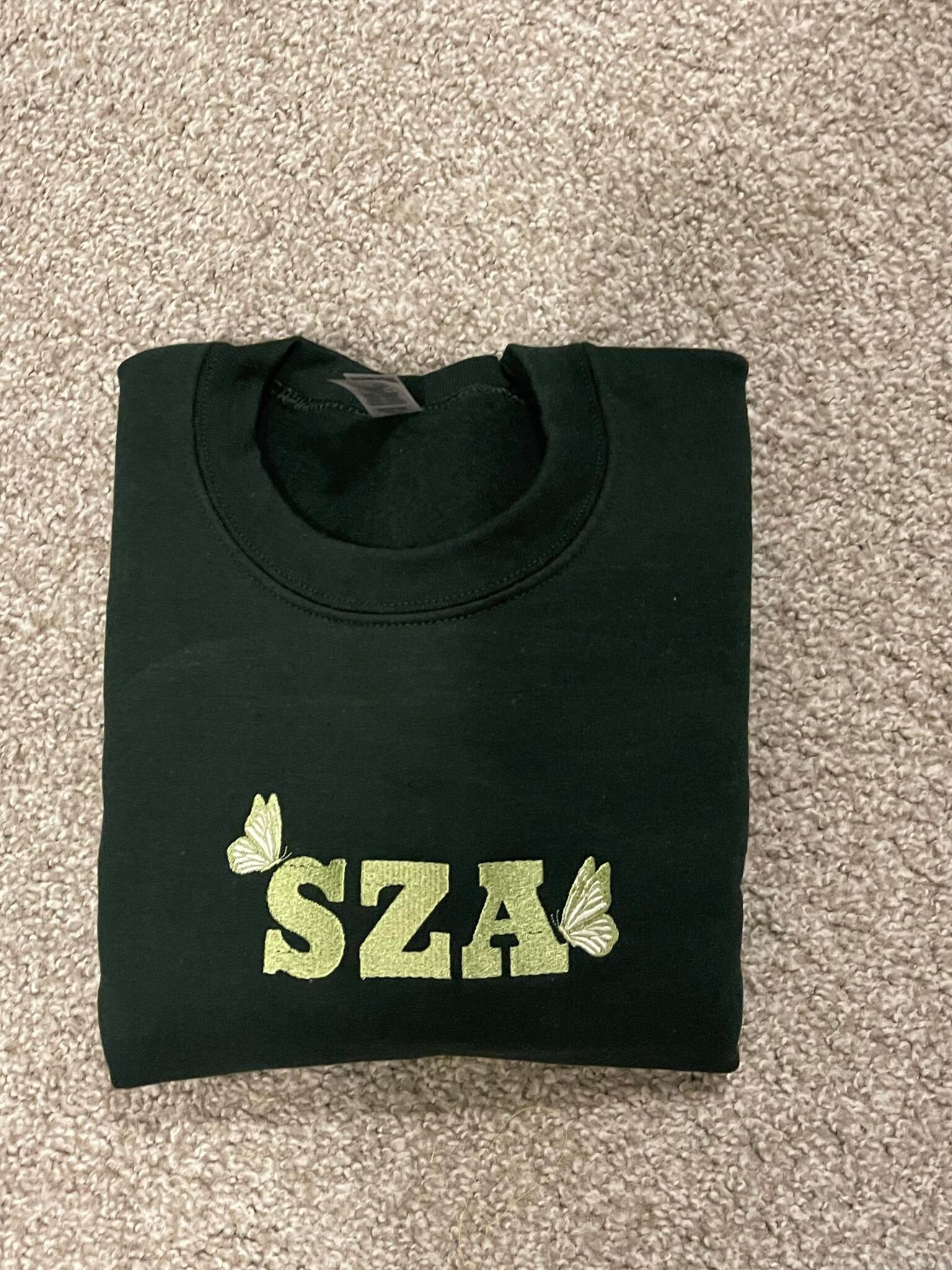 Forest Green SZA Embroidered Crewneck, Choose Your Color Crew!!