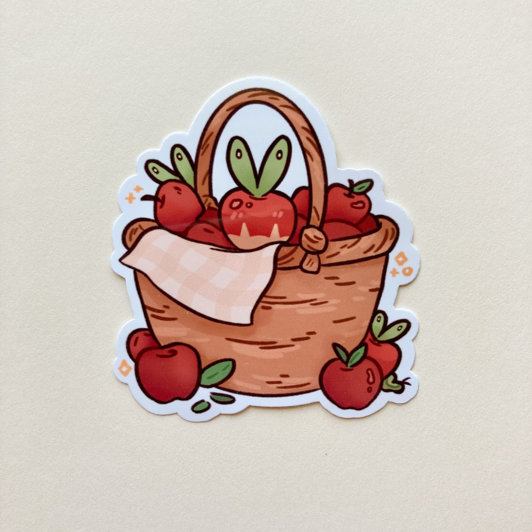 Cute Applin Pokemon Glossy Sticker - Etsy