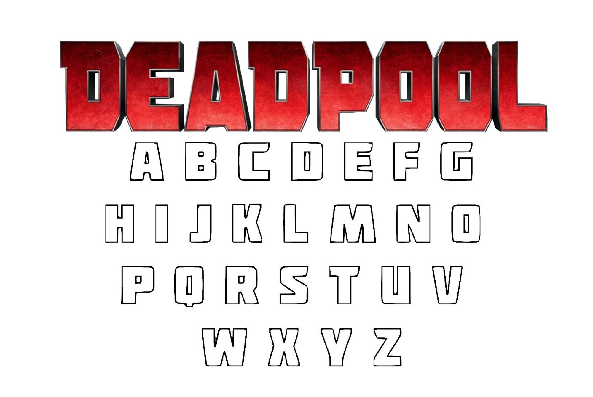 Deadpool Font Deadpool Svg Deadpool Font Svg Deadpool Font | Etsy