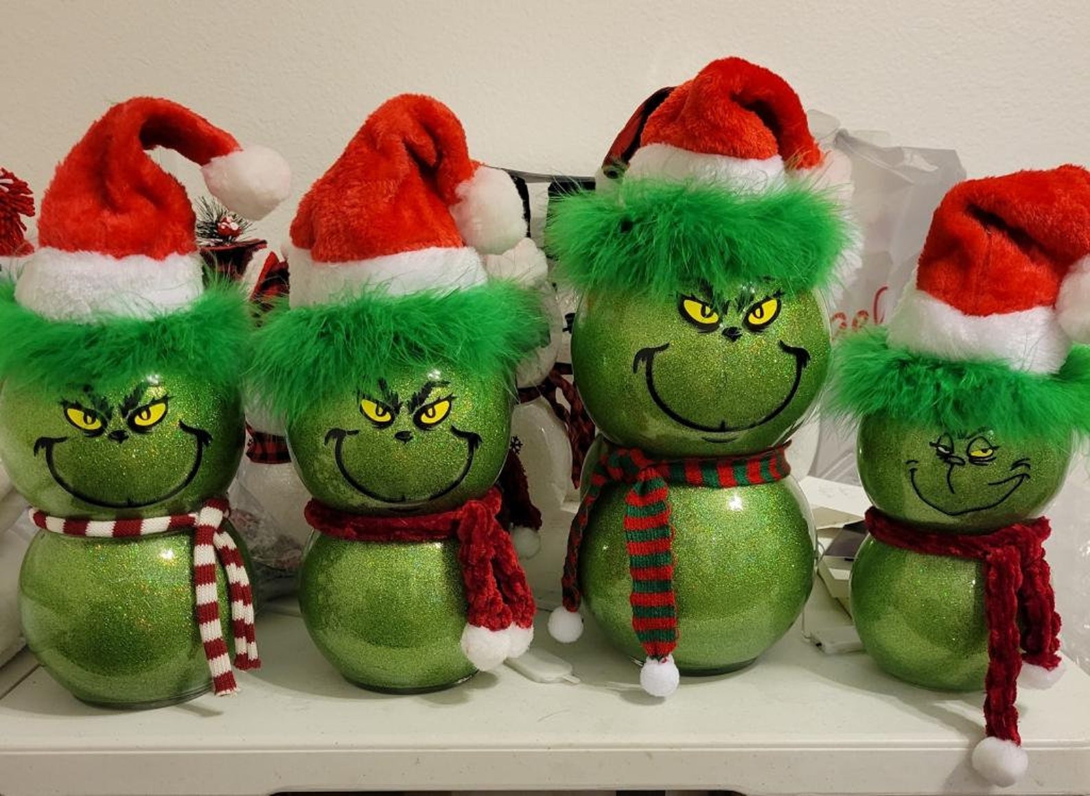Light up Grinch Snowman Light Decoration Christmas - Etsy