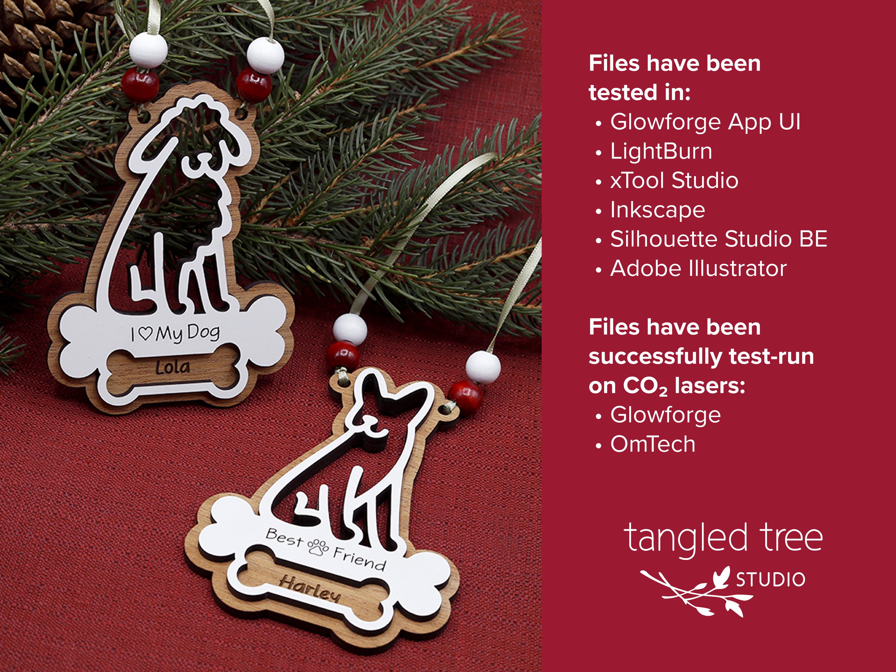 Laser SVG Files – Dog Breed Ornament Bundle – Digital – Glowforge ...