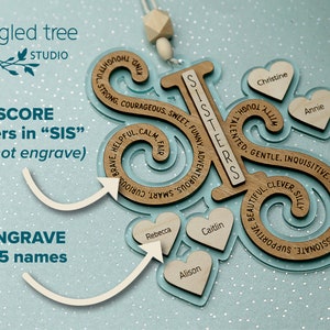 Laser SVG Files – SIS Sister Ornament/wall Hanging Files – Digital ...