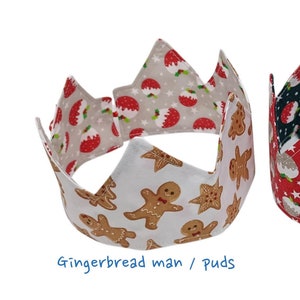 CHRISTMAS PARTY CROWN, Festive Fabric Crown, Reusable, Sustainable ...