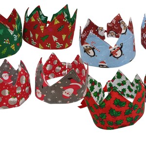 CHRISTMAS PARTY CROWN, Festive Fabric Crown, Reusable, Sustainable ...