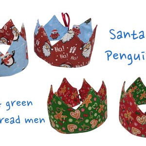 CHRISTMAS PARTY CROWN, Festive Fabric Crown, Reusable, Sustainable ...