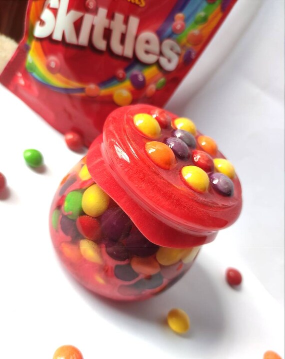Handmade Skittles Jarcontainerstashhome Decoration Gift - Etsy