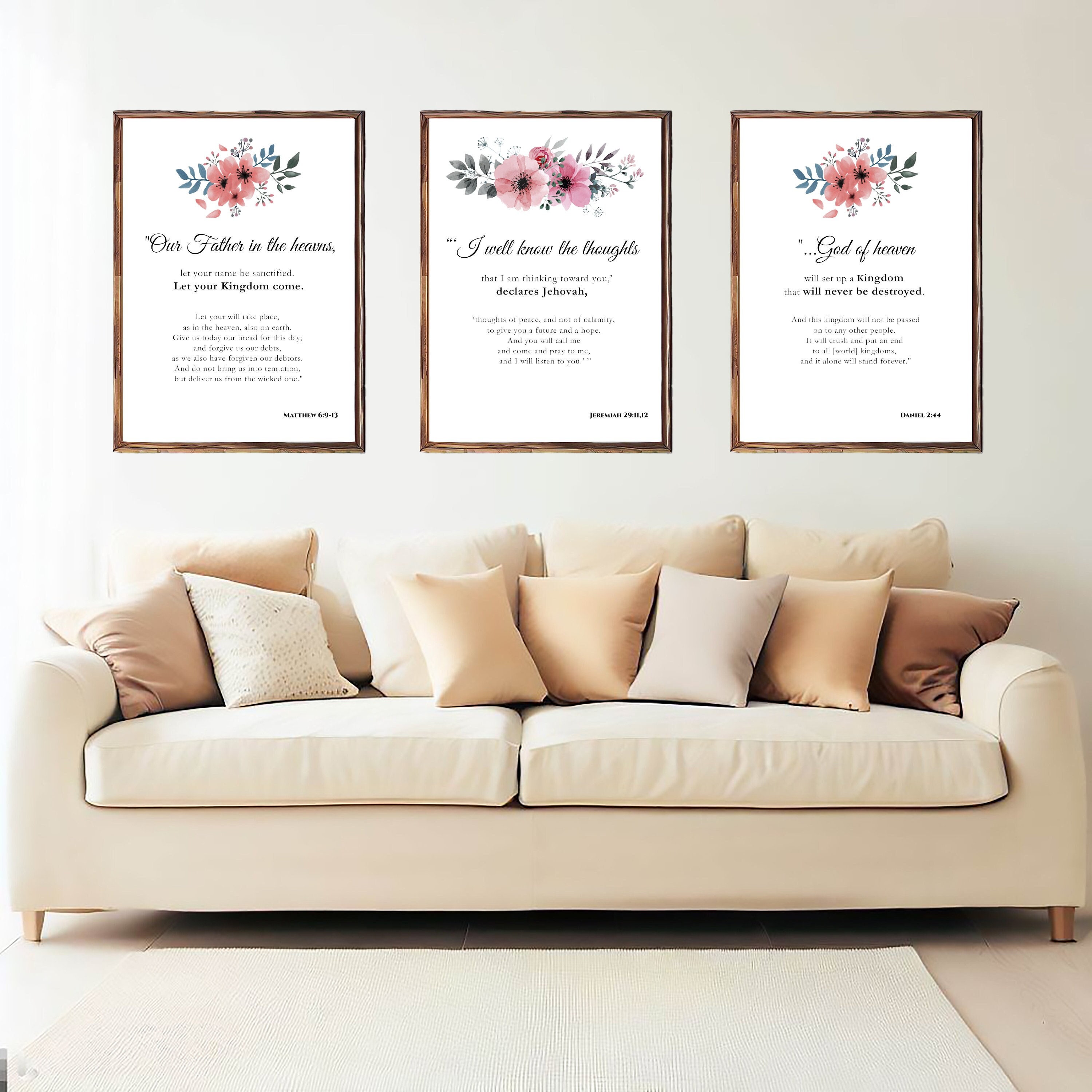 3 JW Printable Bible Verses, Printable Wall Art, JW Bible Verses About God's Kingdom ...