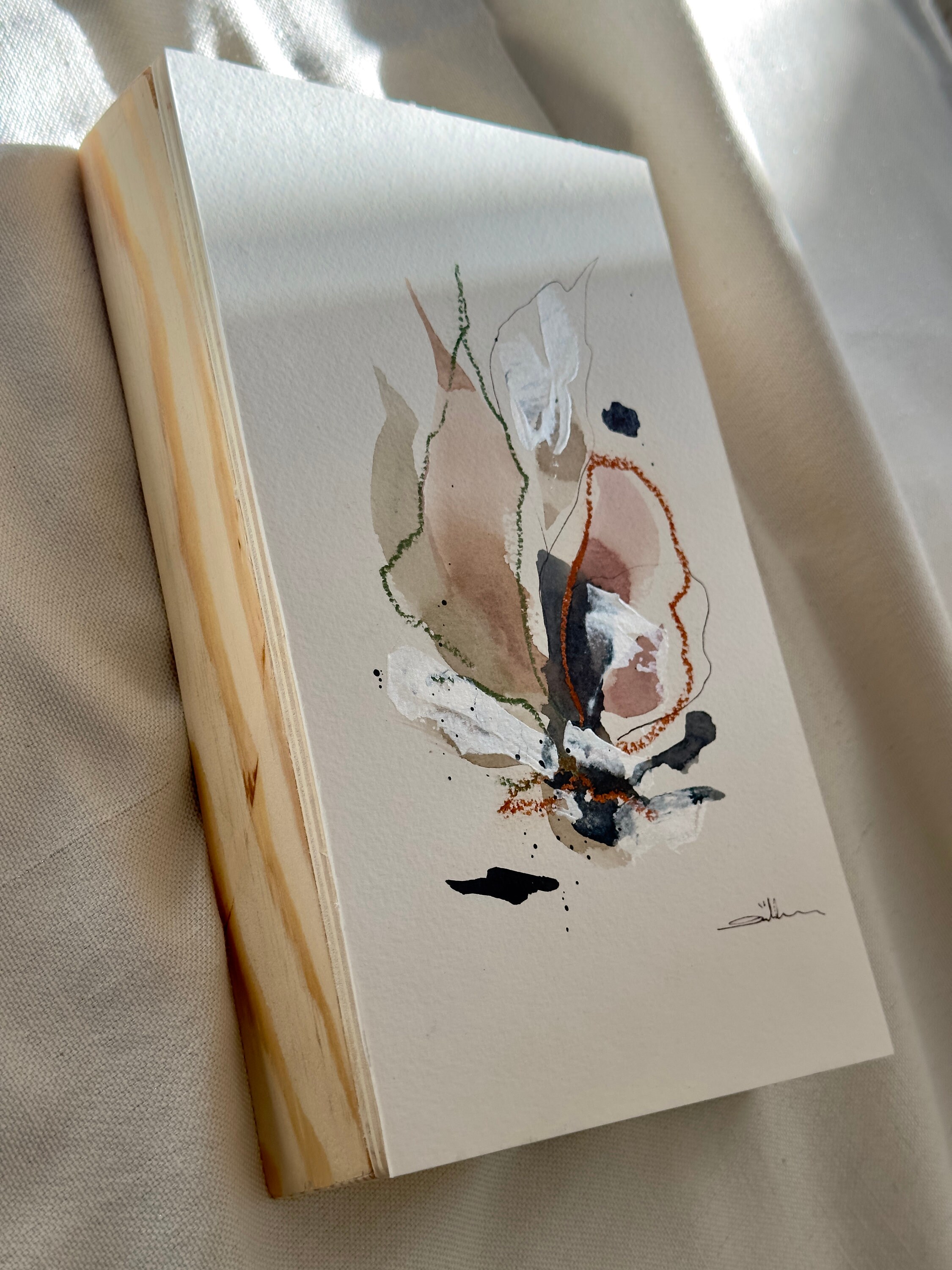 Colorful Mini Watercolor Art Small Painting for Home Decor, Tiny ...