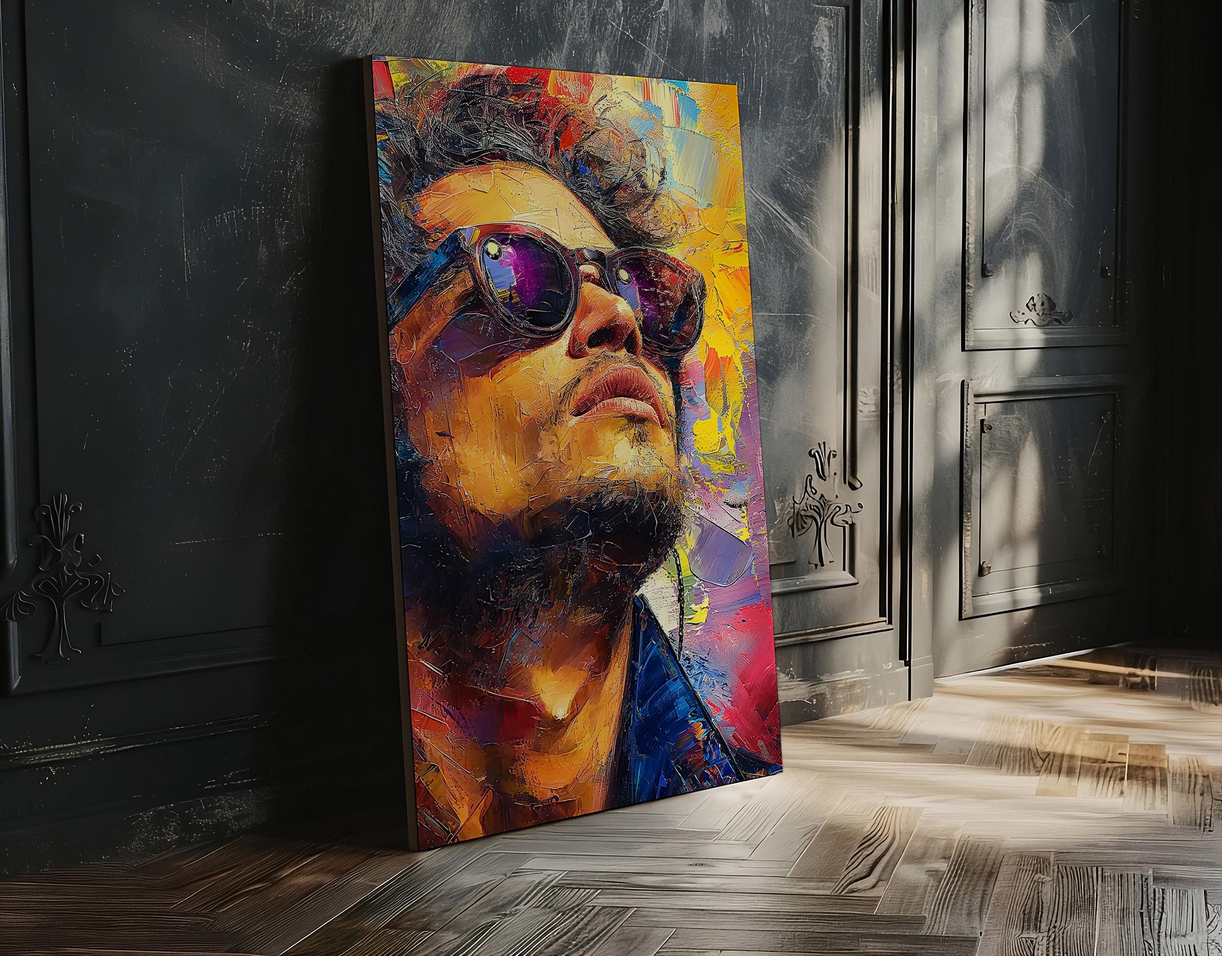 Bruno Mars Merch, Printable Musician Portrait Art Unique Home Decor ...