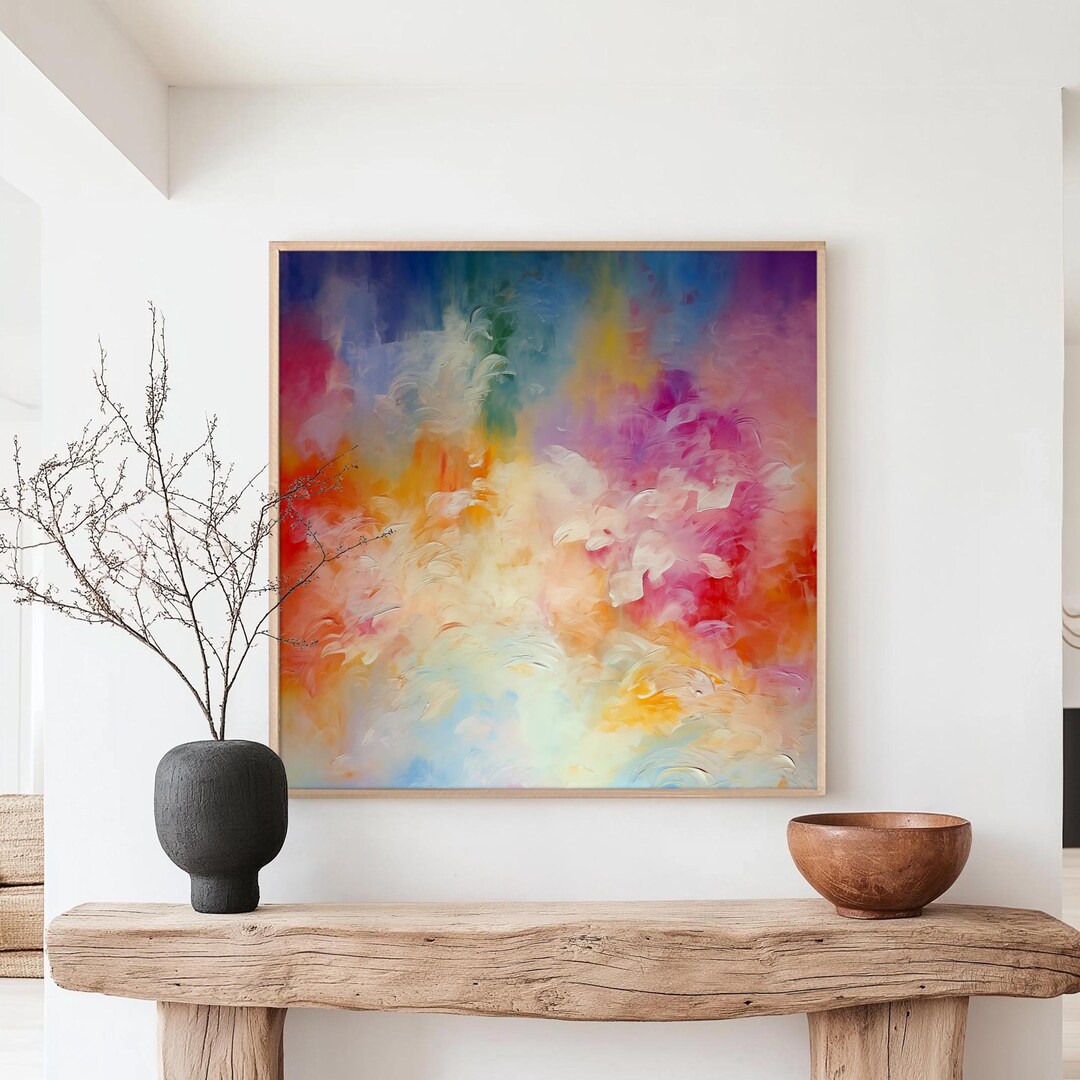Vivid Colorful Modern Wall Art Colorful Abstract Canvas Print - Etsy