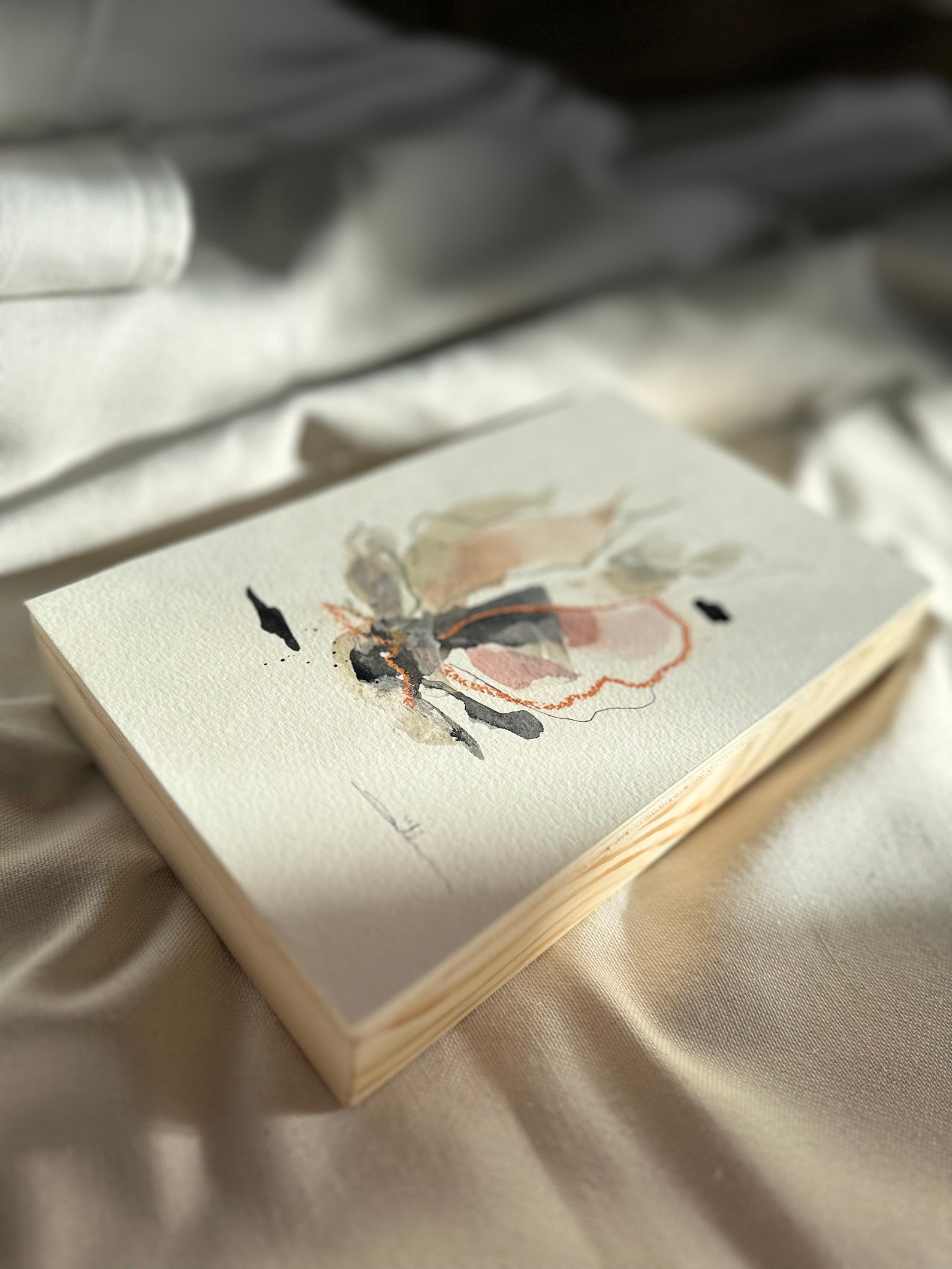 Colorful Mini Watercolor Art Small Painting for Home Decor, Tiny ...