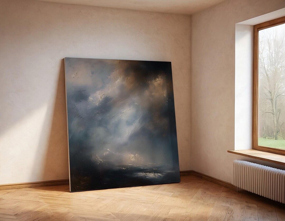 Stormy Sky Giclée Wall Art, Dramatic Abstract Landscape Print, Moody ...