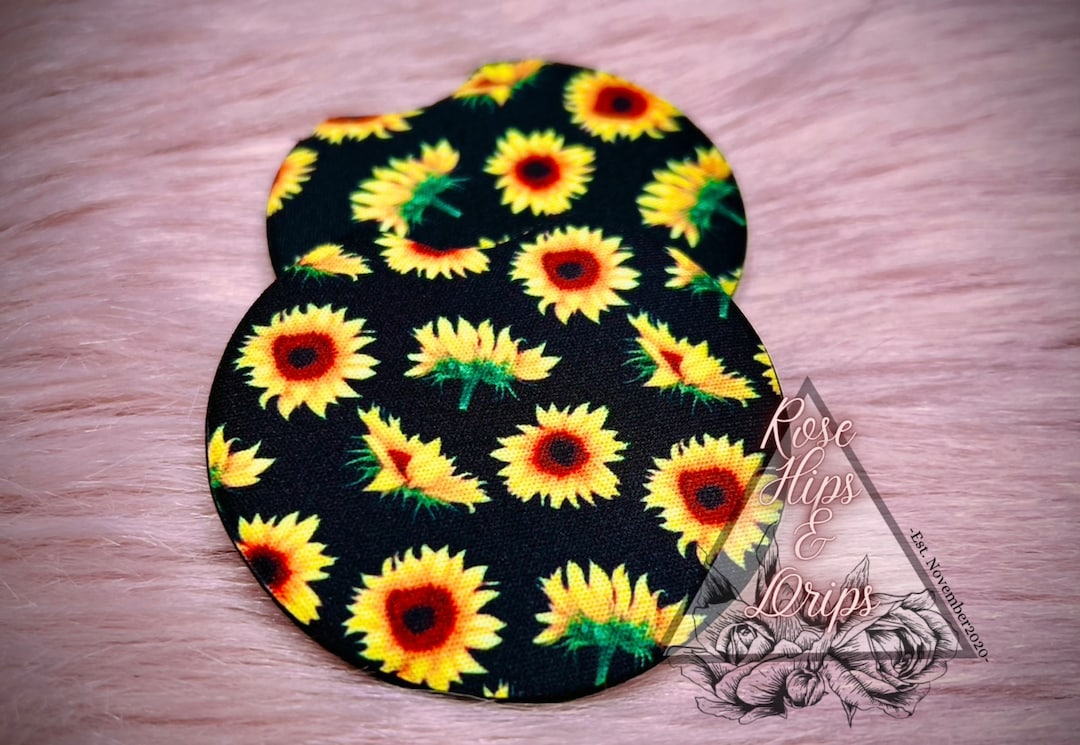 Sunflower Car Cup Coasters Car Accessories Car Decor - Etsy