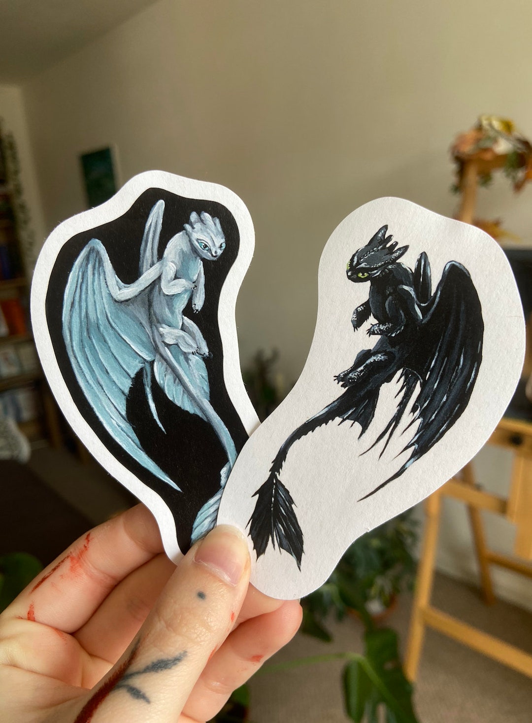 Toothless and Lightfury Stickers | HTTYD Stickers | Sticker | Dragon ...