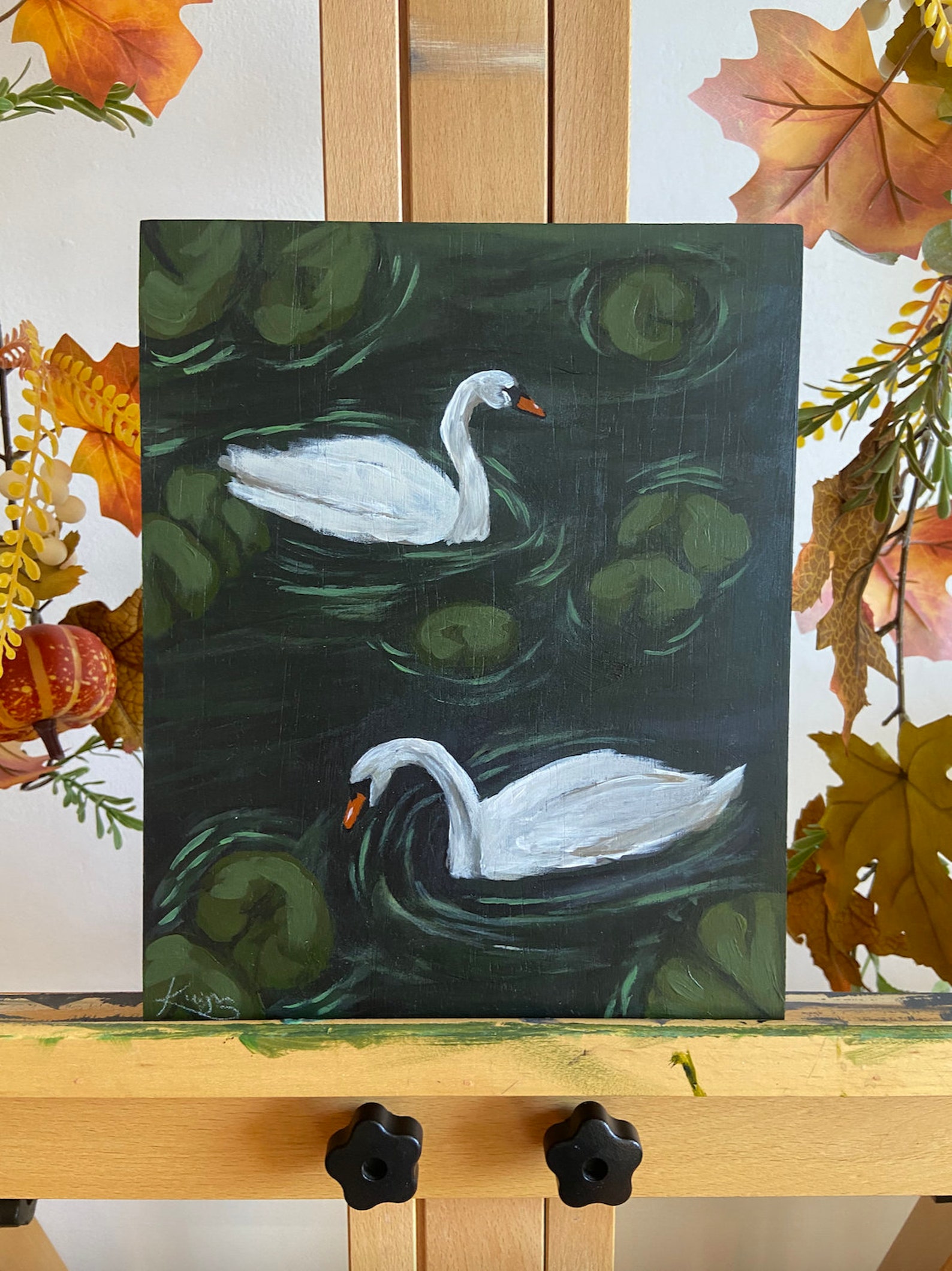 Swan Painting | Original Painting | Acrylic Painting | Perfect Gift ...